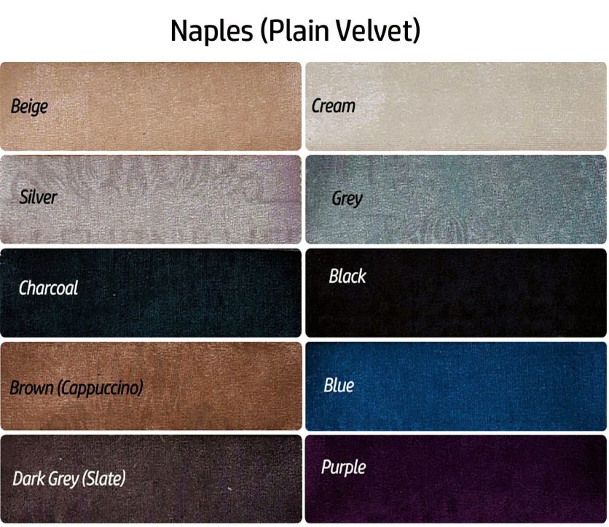 Luxury Naples Velvet Fabric | R&M Furnishers LTD